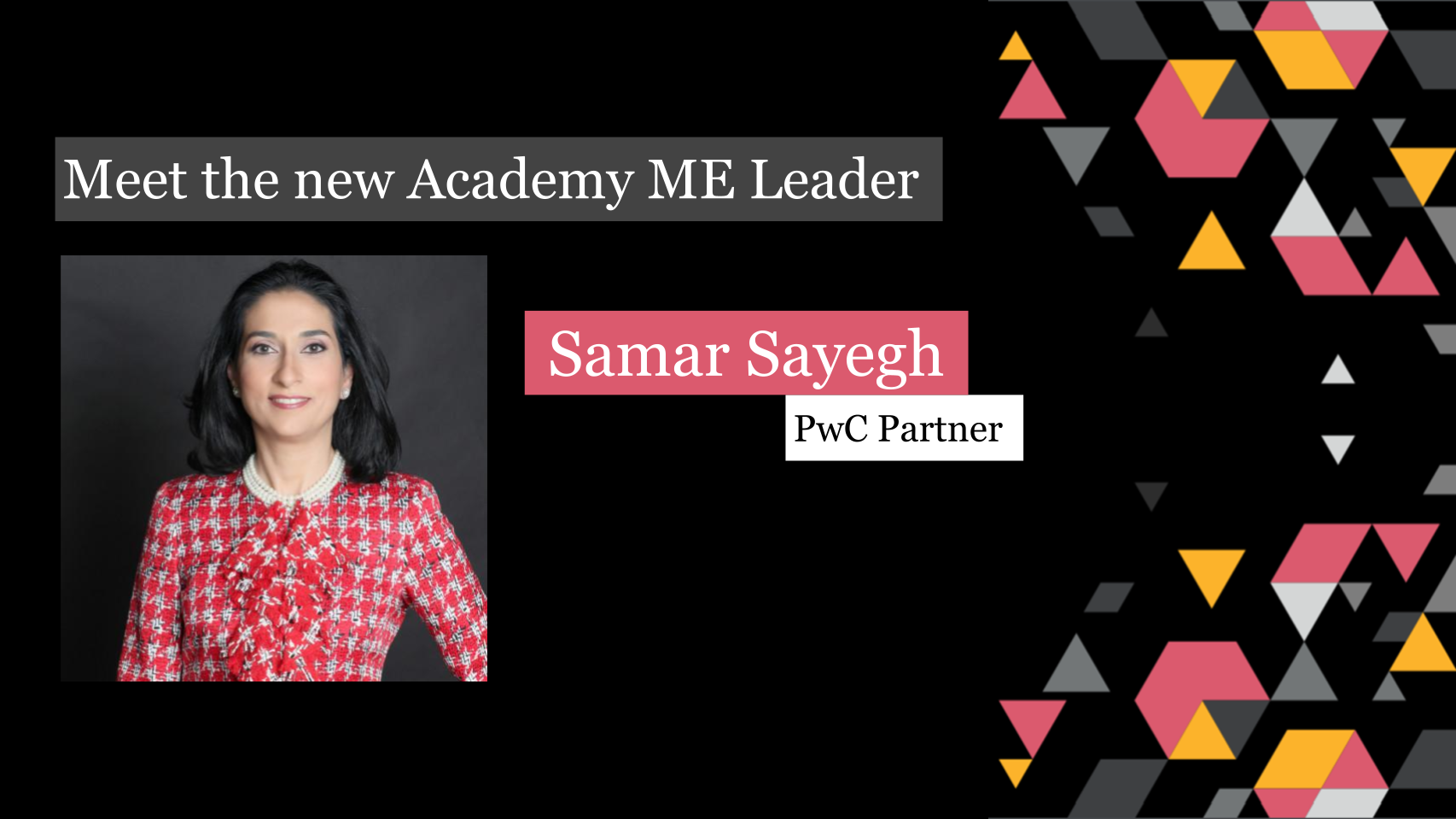 Samar Sayegh I Middle East Academy Leader I PwC's Academy